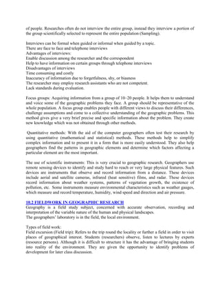 Ge 249 research methods in geography | DOCX