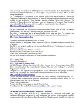 Ge 249 research methods in geography | DOCX