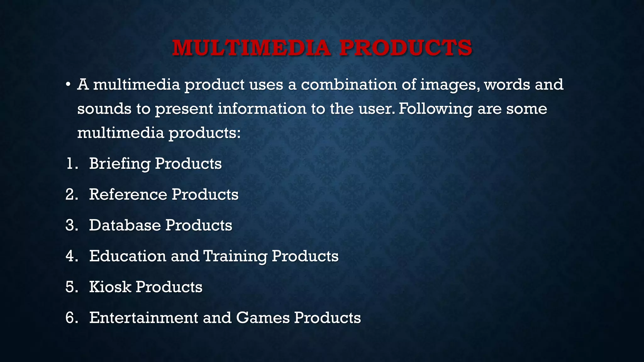 Multimedia Products And It's Importance in various Sectors | PPT | Free ...