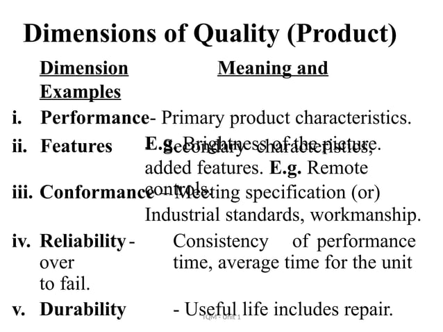 GE3752 Total Quality Management UNIT 1 Notes.pptx | Business | Business ...