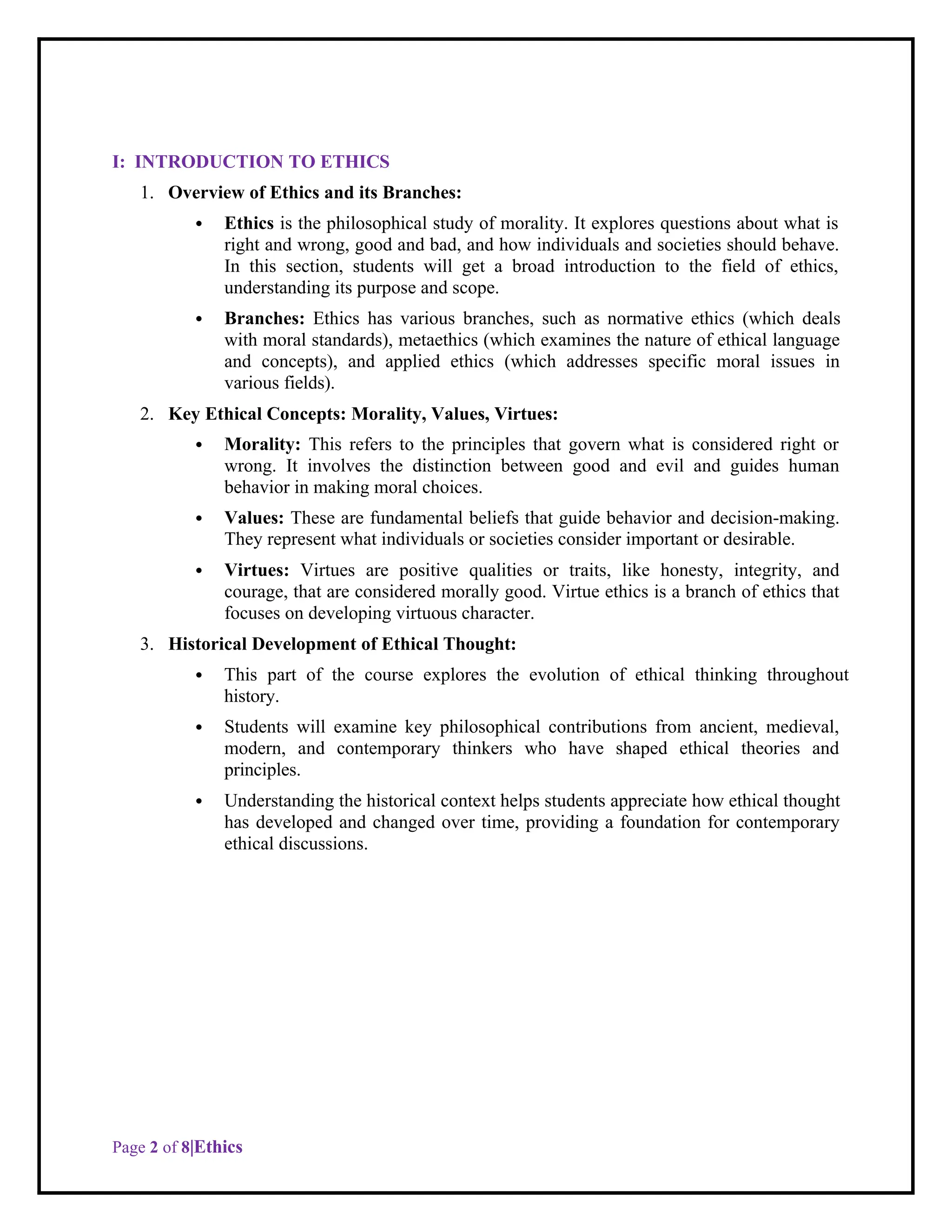 ethics decision making and awareness worksheet | DOCX