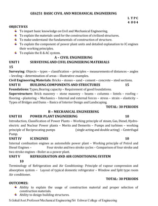 Ge6251 bcme notes with question bank | DOCX