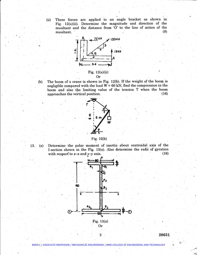 Ge6253 ENGINEERING MECHANICS | PDF