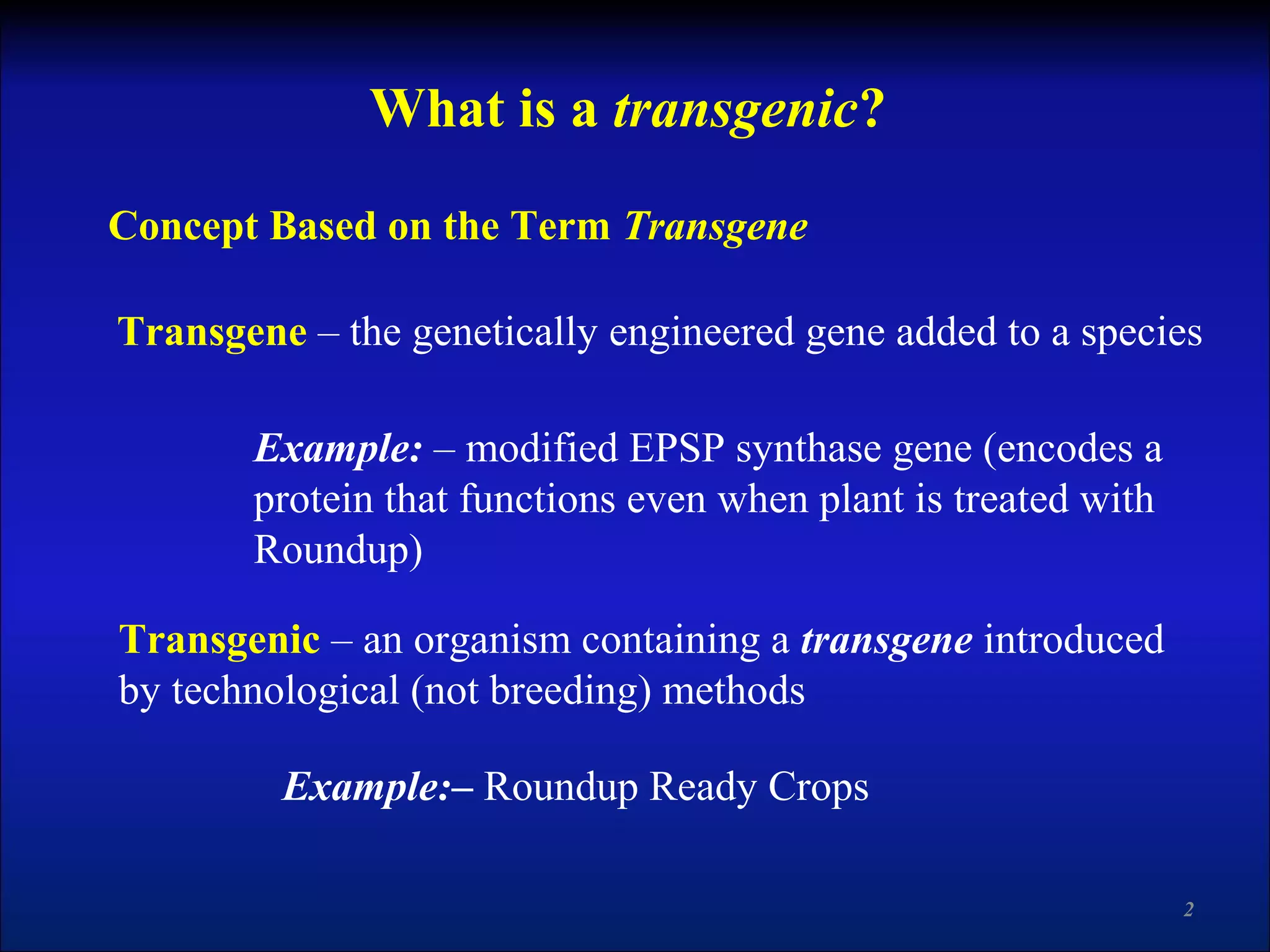 transgenic crops and their regulatory system | PPT