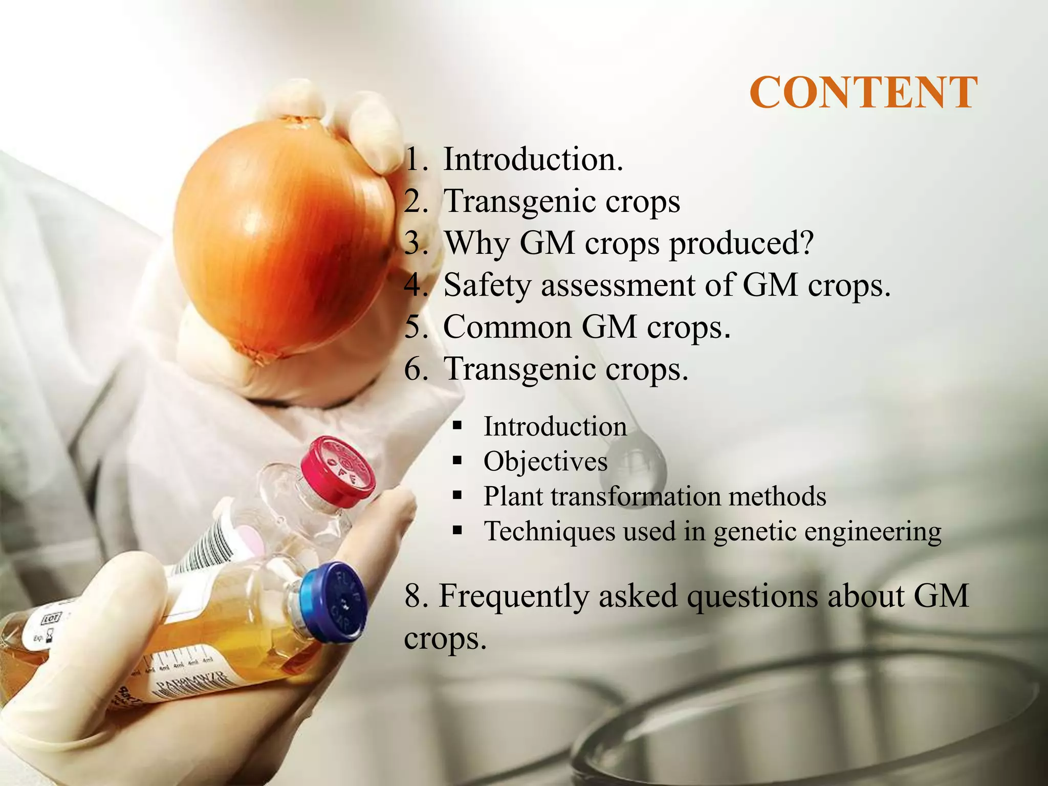 Transgenic crops(GM crops) | PPTX