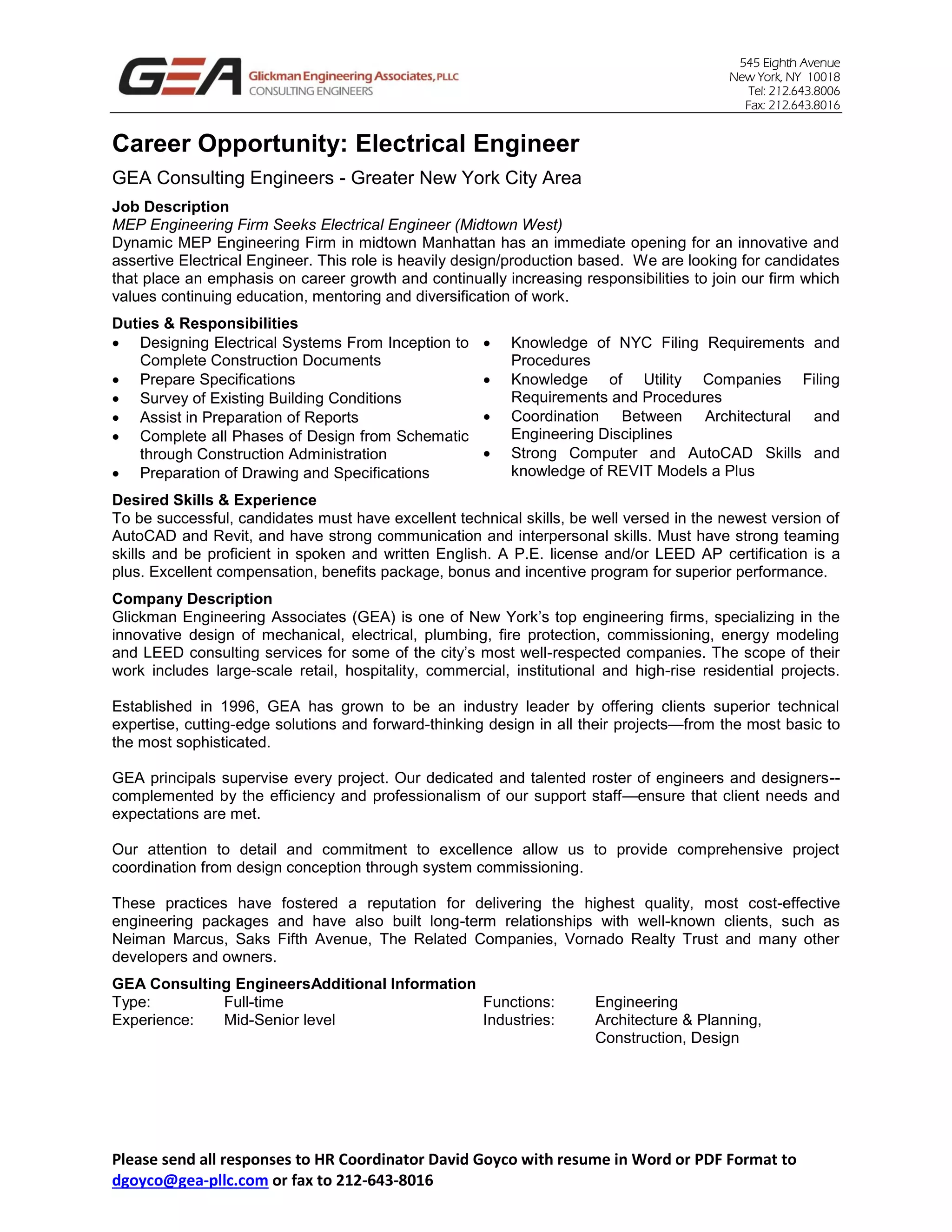 Gea job postings binder | PDF