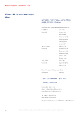 NETWORK PROTECTION & AUTOMATION GUIDE, EDITION | PDF