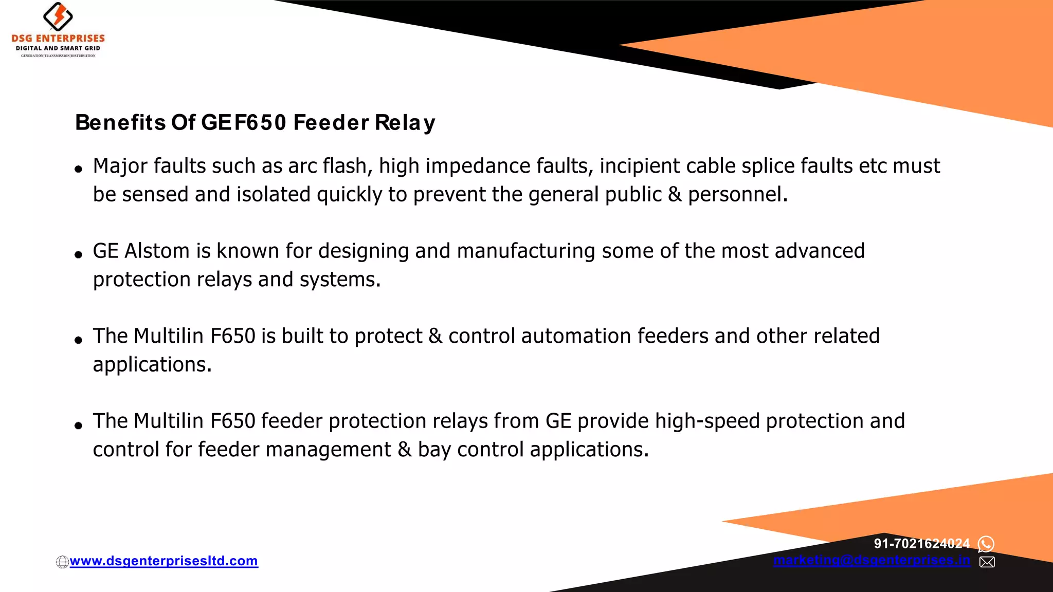 GE Alstom F650 Feeder Protection System.pptx