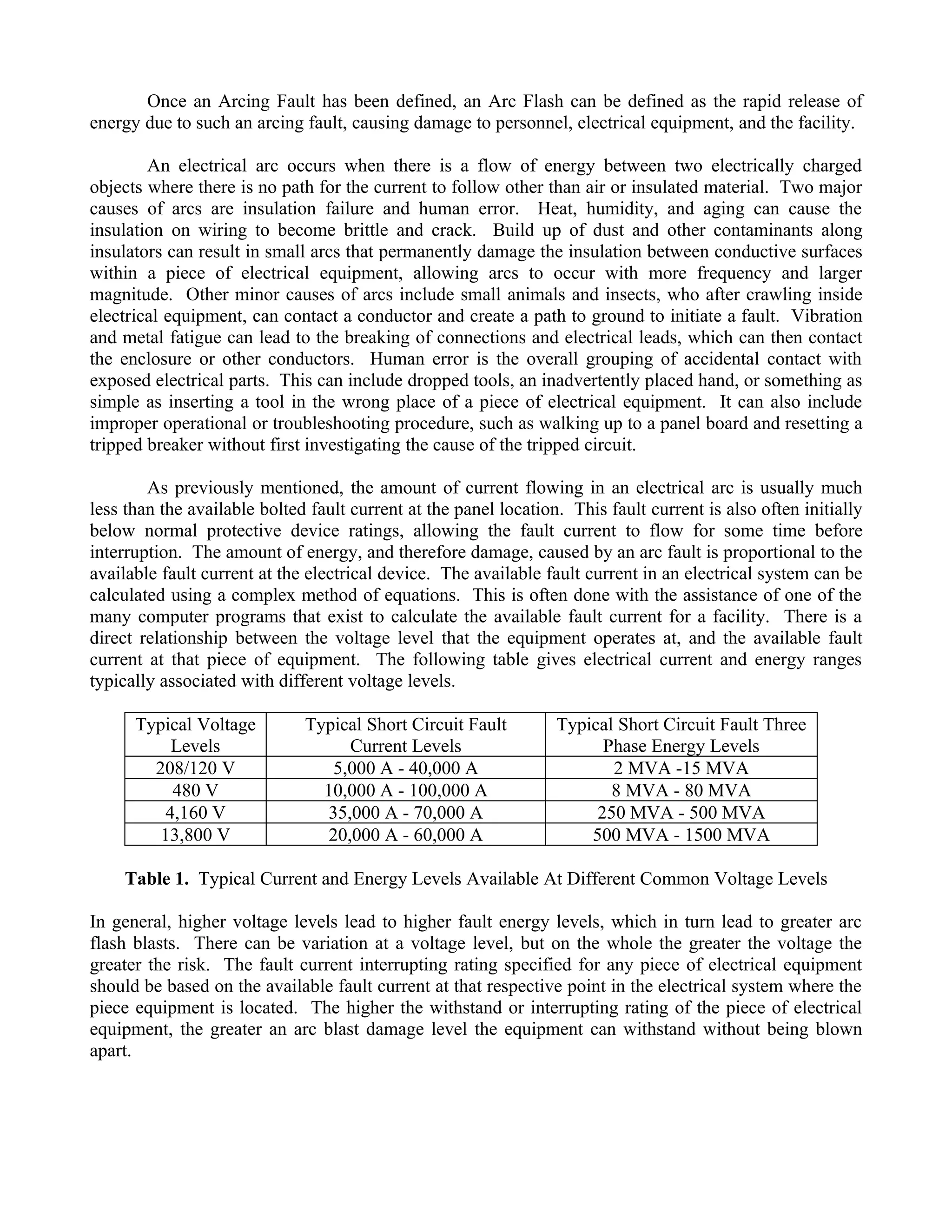 Arc Flash Hazards In The Workplace | DOC