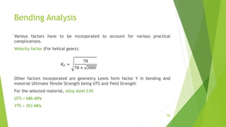 Design of Helical Gear box | PPTX