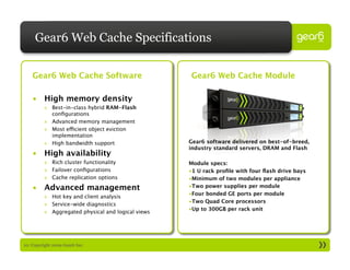 Gear6 Web Cache Overview | PDF