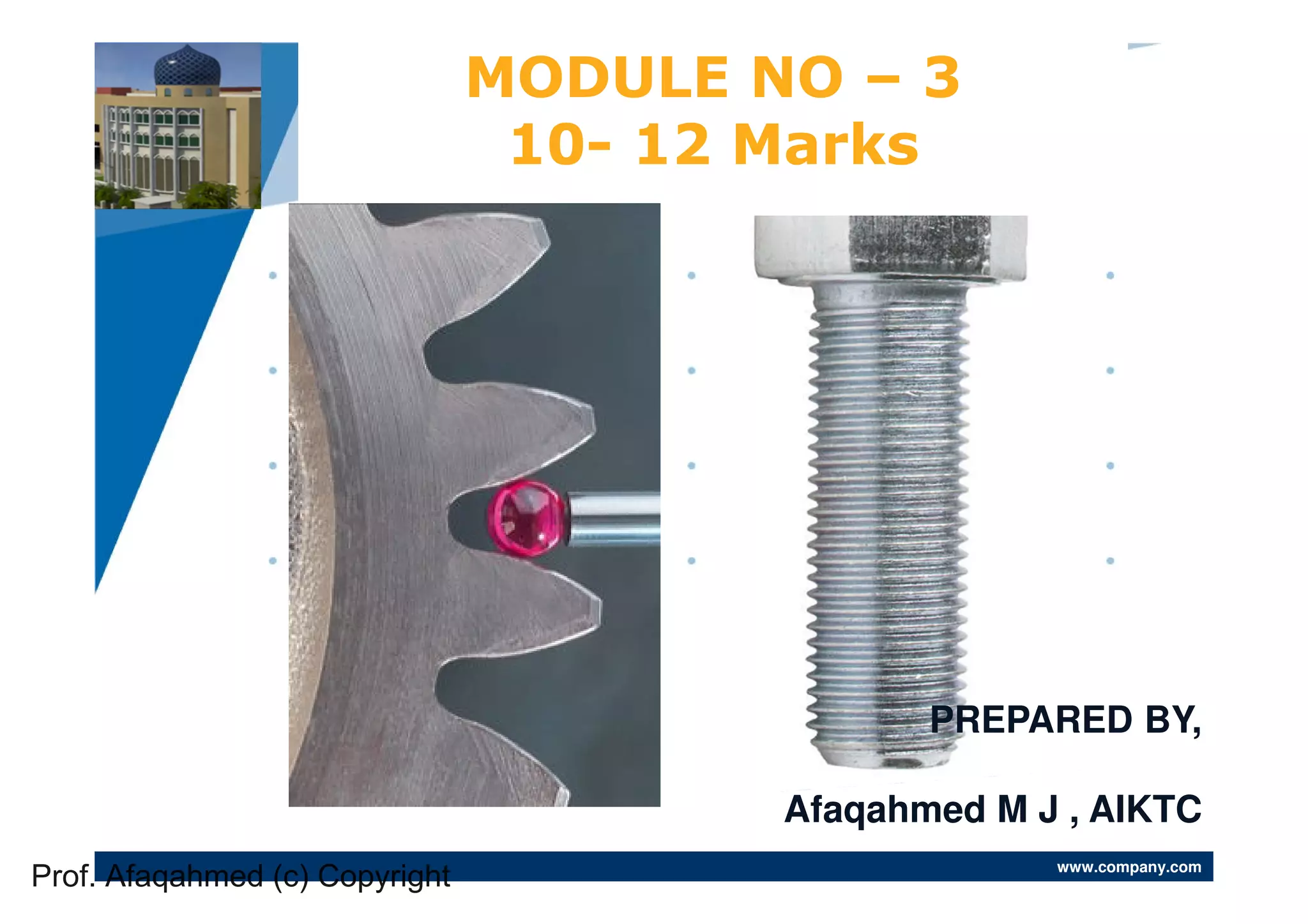 Gear and Screw measurement | PPT