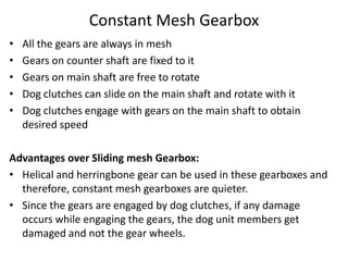 Gearbox in automobile | PDF