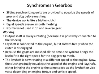 Gearbox in automobile | PDF