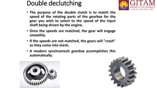 Gear box- transmission system of automobiles | PPTX