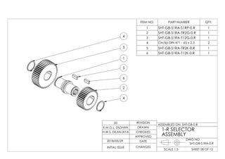 Gearbox assembly and production drawings | PDF