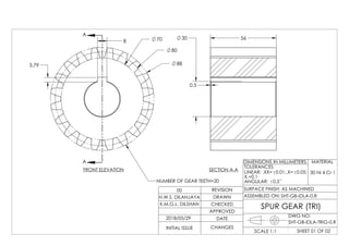 Gearbox assembly and production drawings | PDF