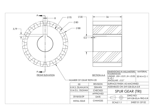 Gearbox assembly and production drawings | PDF