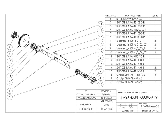Gearbox assembly and production drawings | PDF