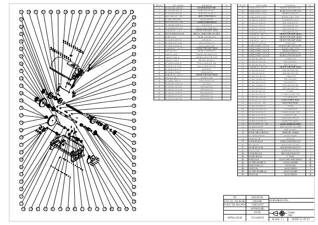 Gearbox assembly and production drawings