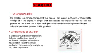 GEAR BOX by Ajay Saini.pptx automobile explain gear bx | PPTX