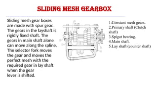 GEAR BOX by Ajay Saini.pptx automobile explain gear bx | PPTX