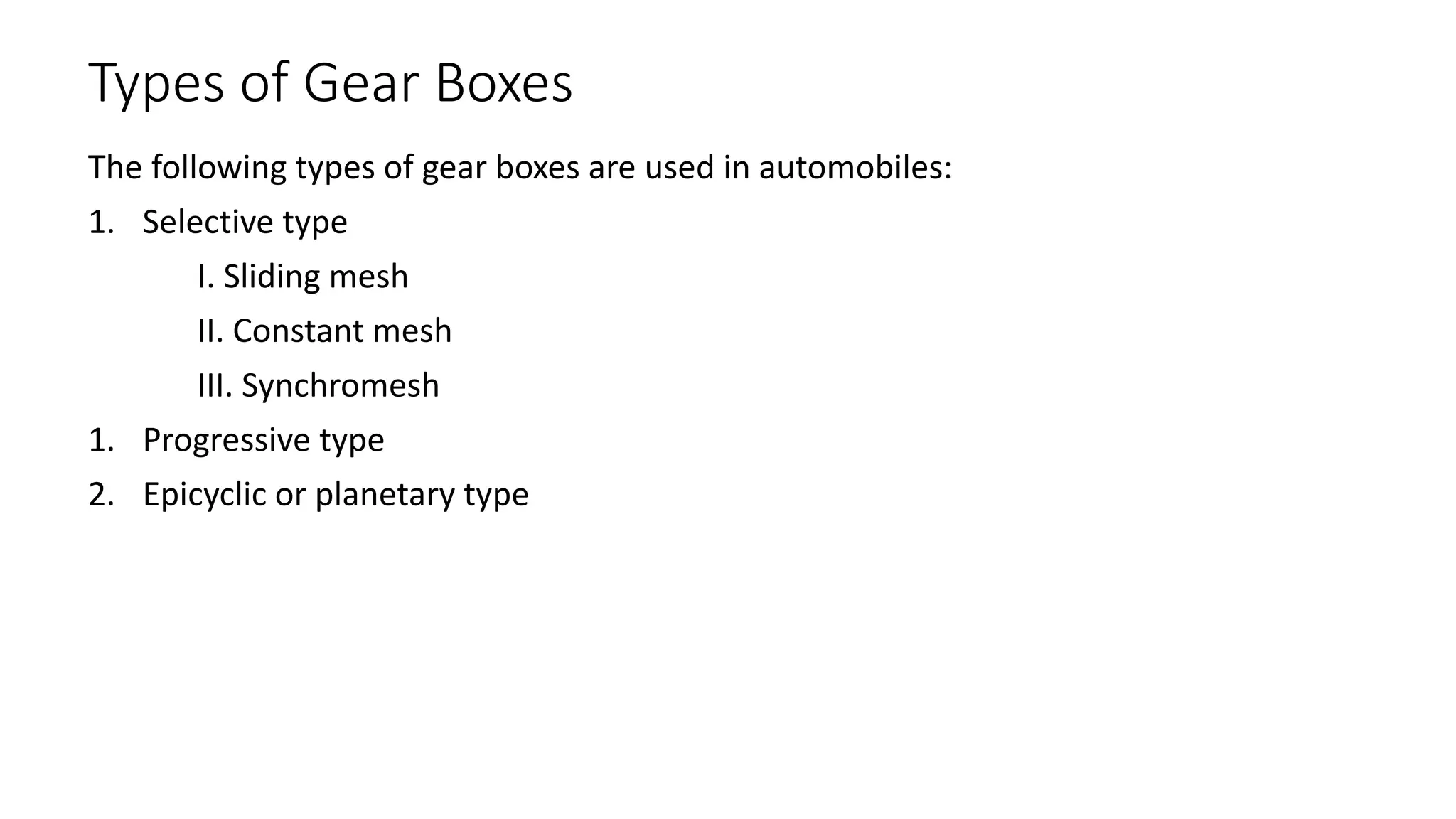 Gear boxes | PPTX