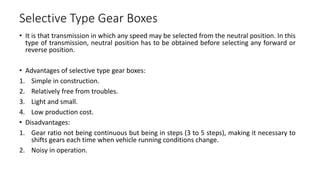 Gear boxes | PPTX