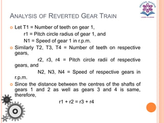 MSBTE_4thsem_TOM_Gear drives | PPTX