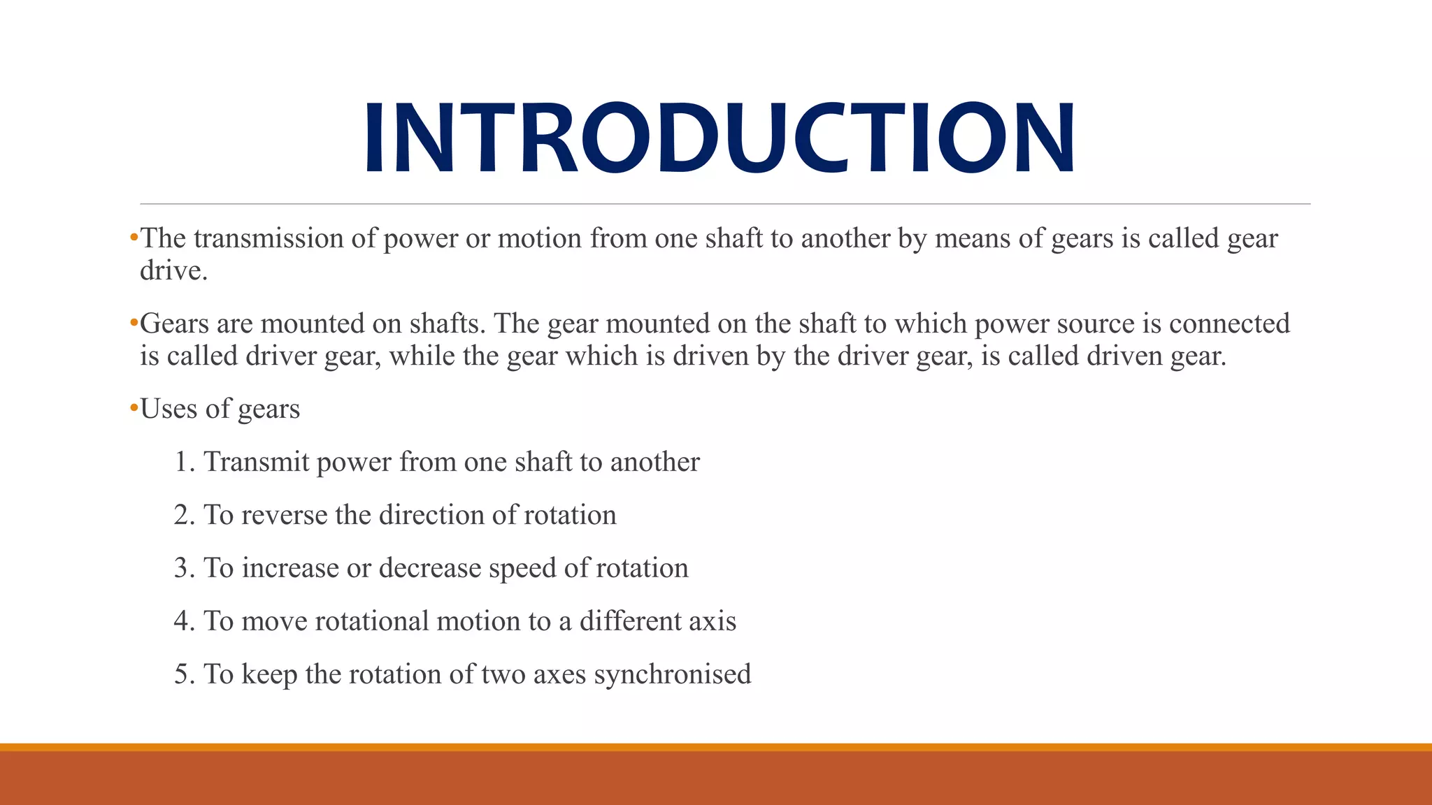 Gear drives and it's types | PPTX