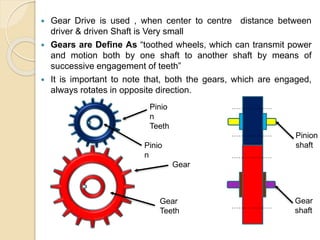 Gear Drives for Diploma Students first and second Year | PPT