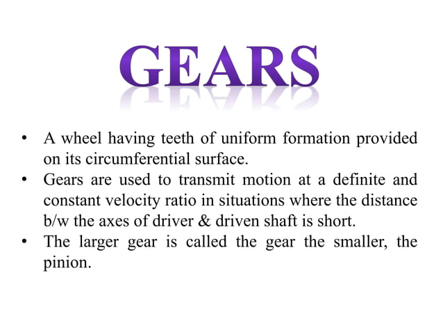 About Gears | PPT