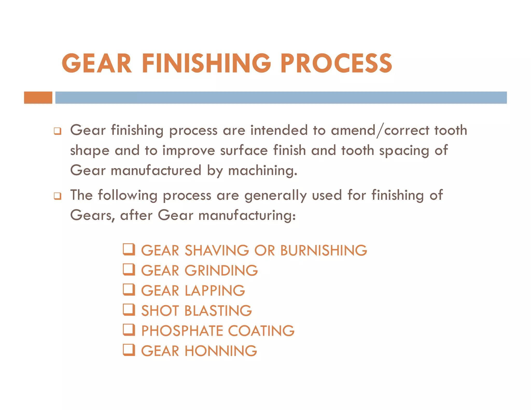 Gear finishing methods | PDF