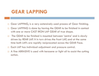 Gear finishing methods | PDF