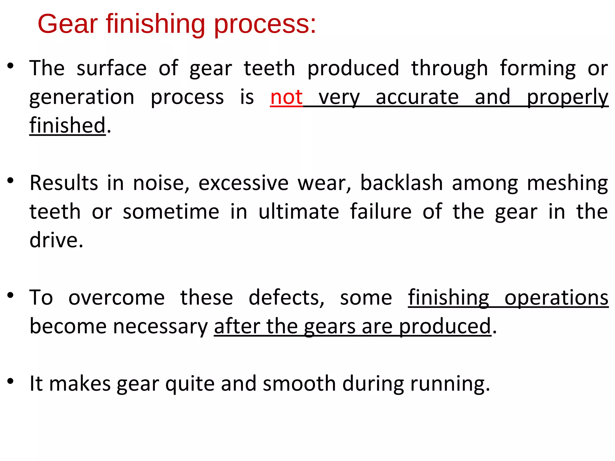 Gear finishing process | PPT