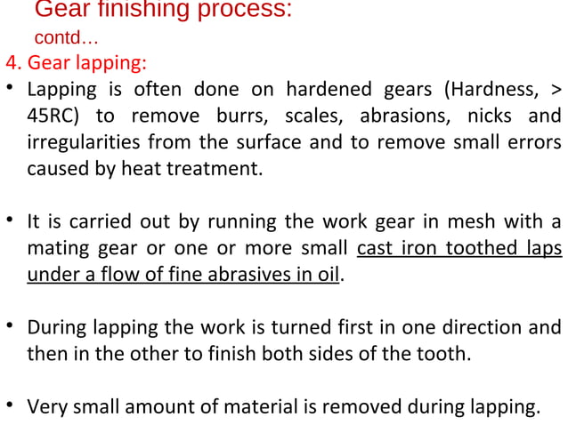 Gear finishing process | PPT