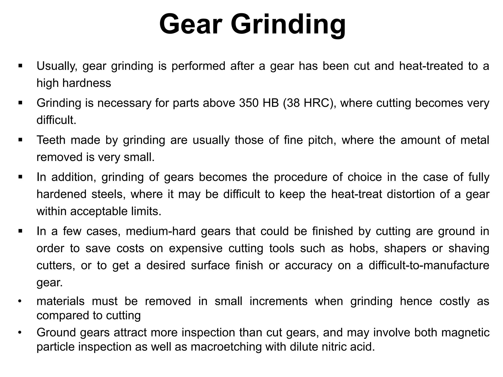 Gear finishing processes | PPTX