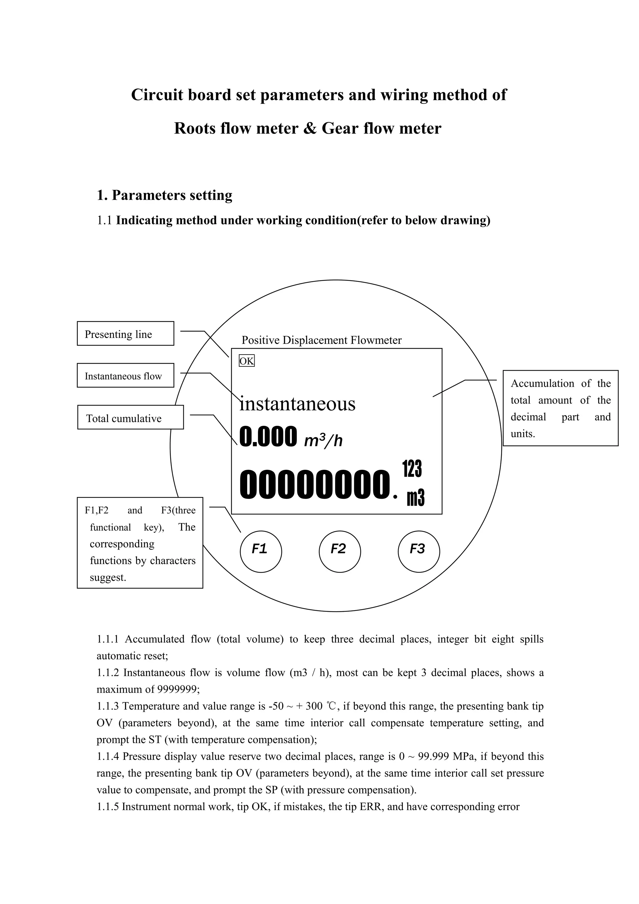 Gear flow meter and roots flow meter instruction manual wiring and ...