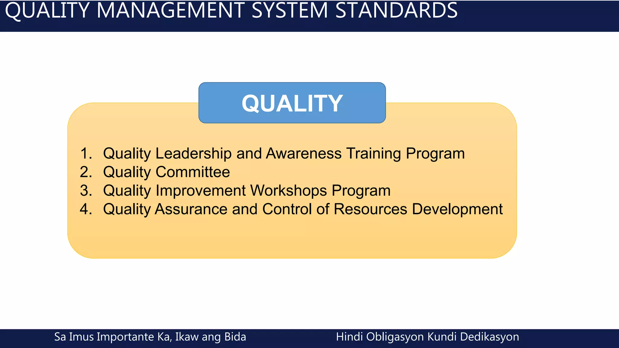 Gearing up towards quality management system | PPTX