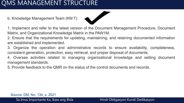Gearing up towards quality management system | PPTX | Business ...