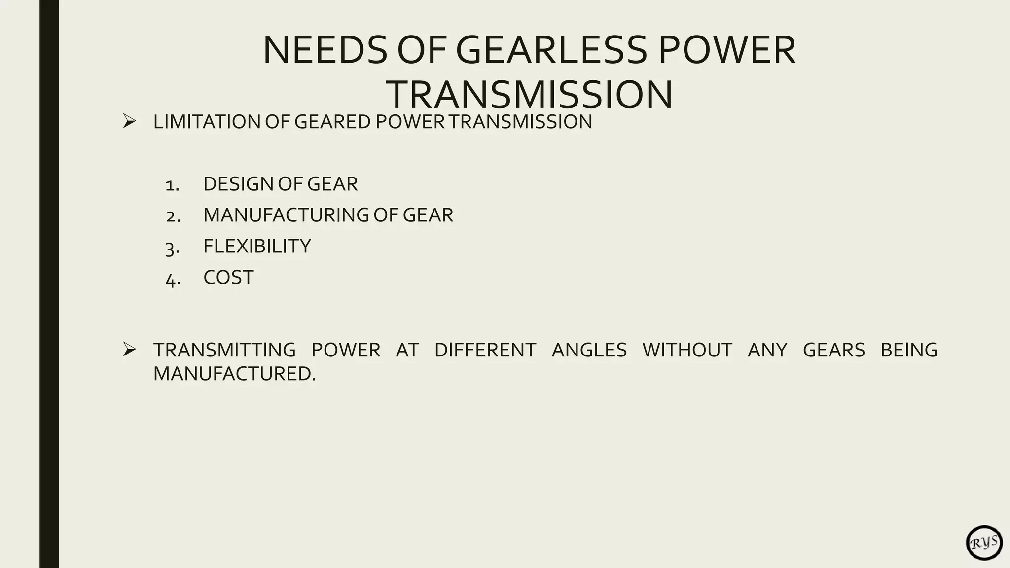 Gearless Power Transmission - Minor Project | PPTX