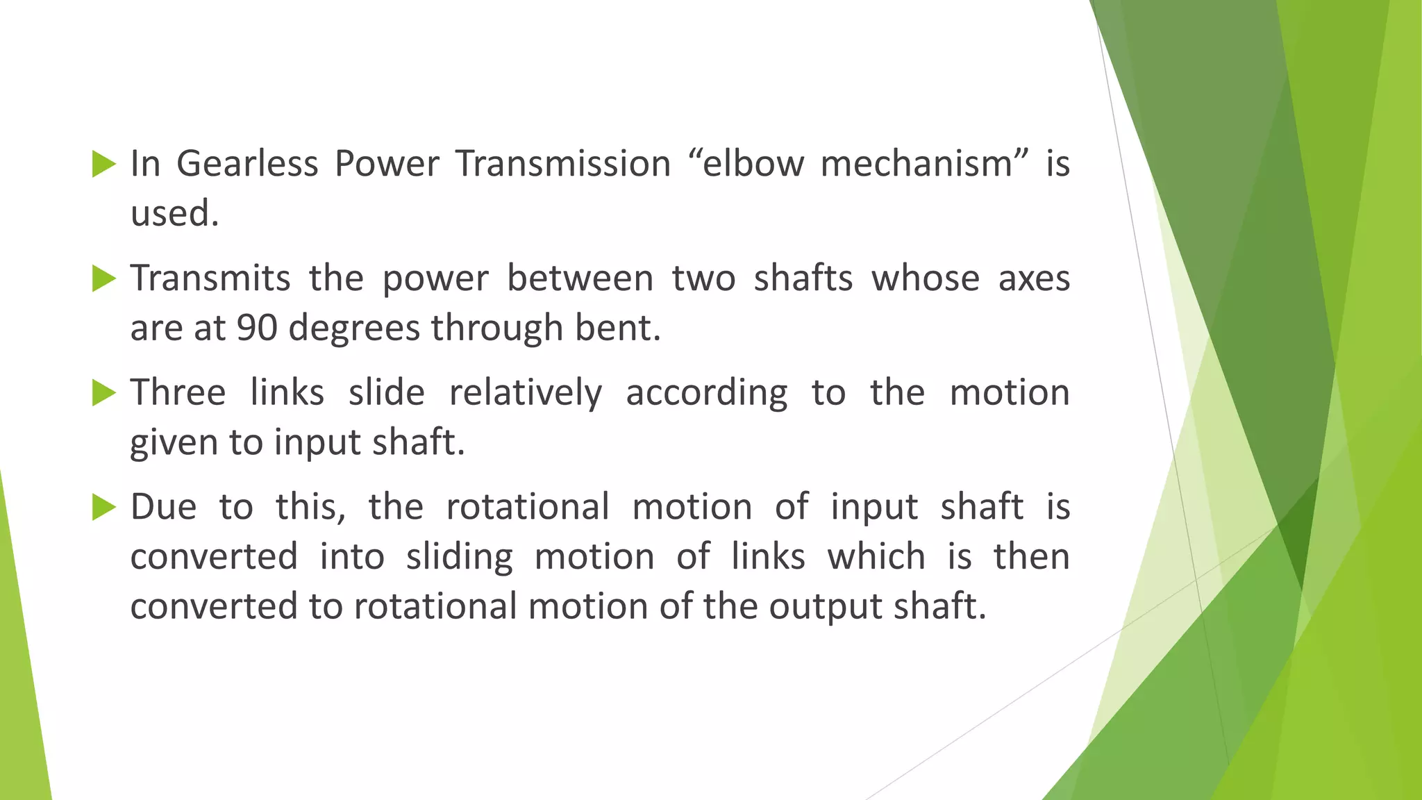 Gearless power transmission system | PPTX