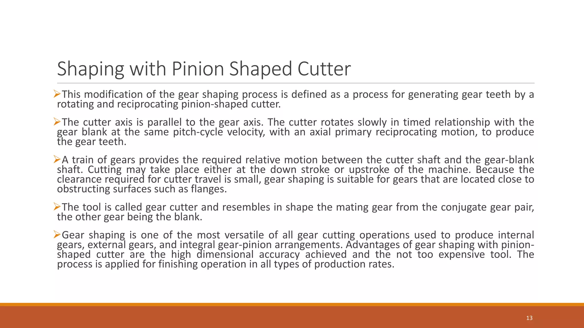 Gear manufacturing methods | PPTX