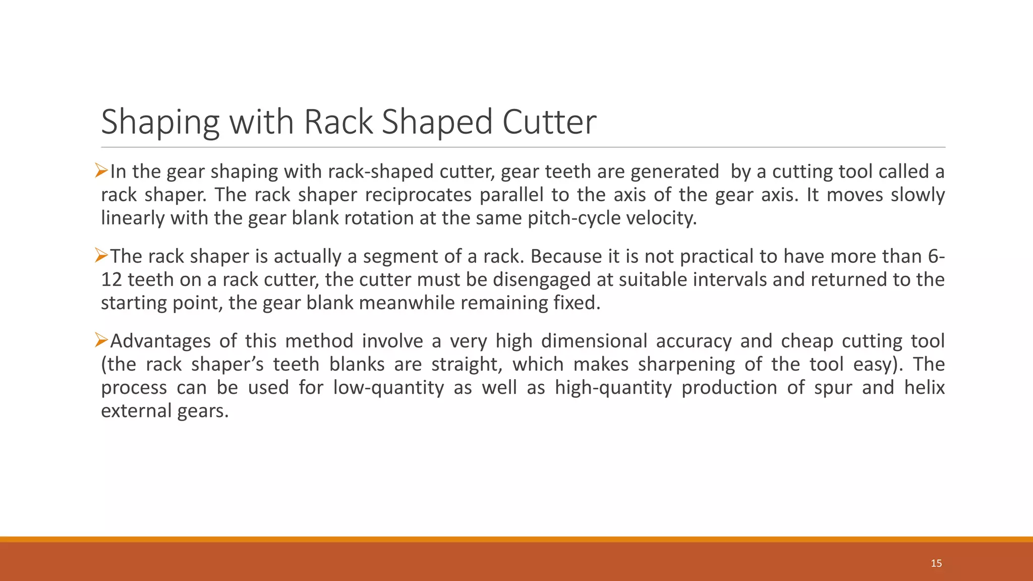 Gear manufacturing methods | PPTX