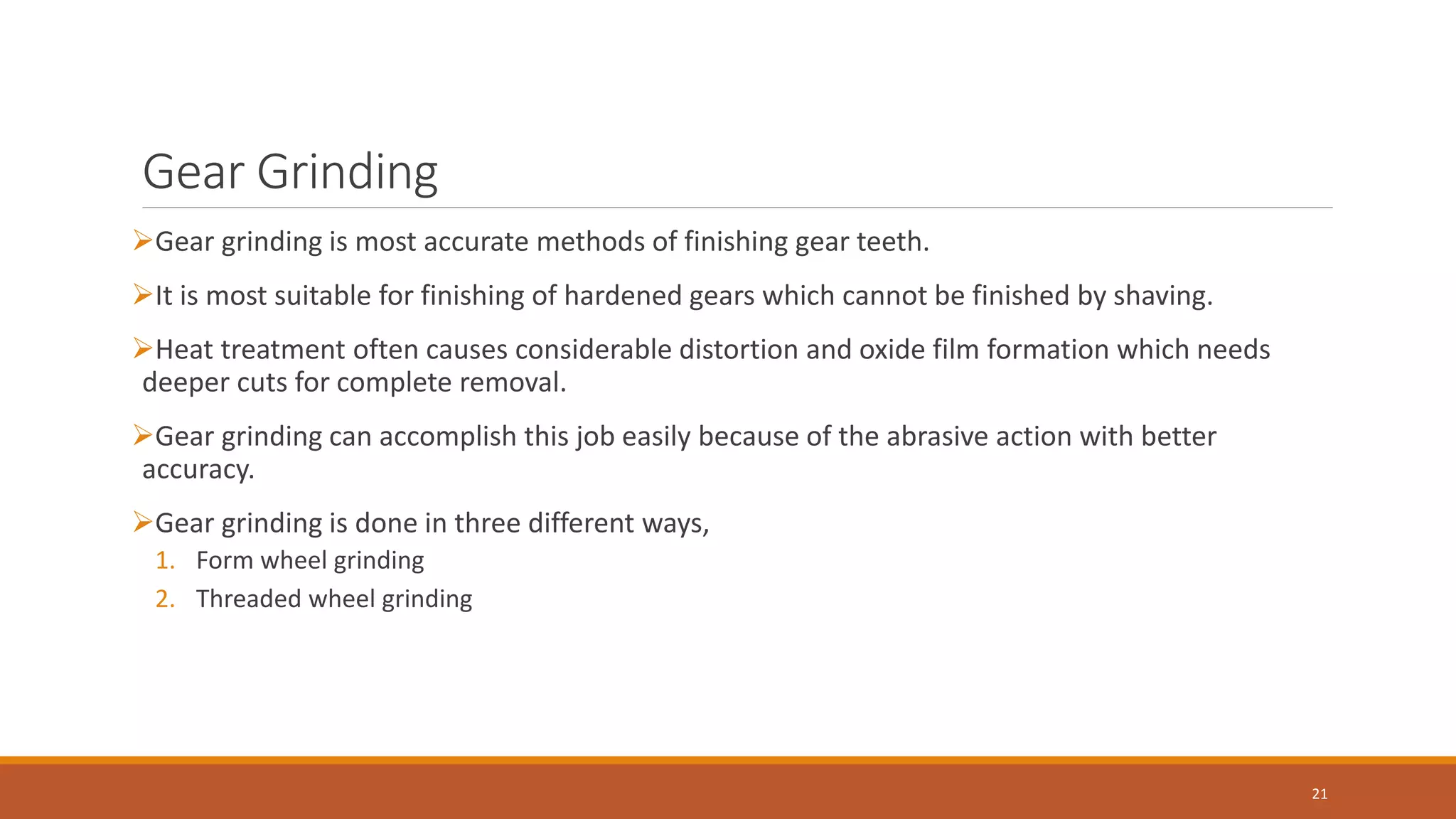 Gear manufacturing methods | PPTX