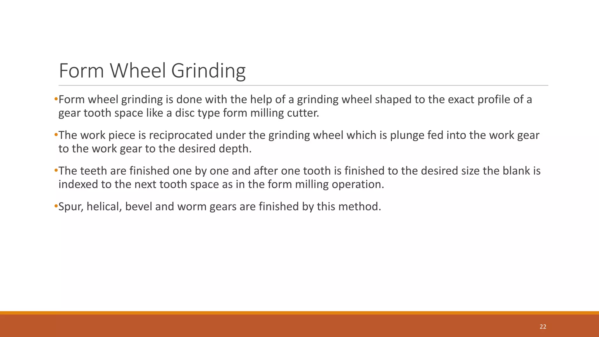 Gear manufacturing methods | PPTX