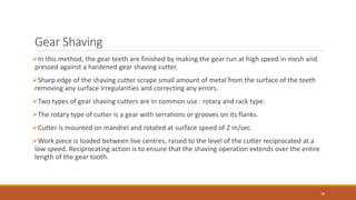 Gear manufacturing methods | PPTX