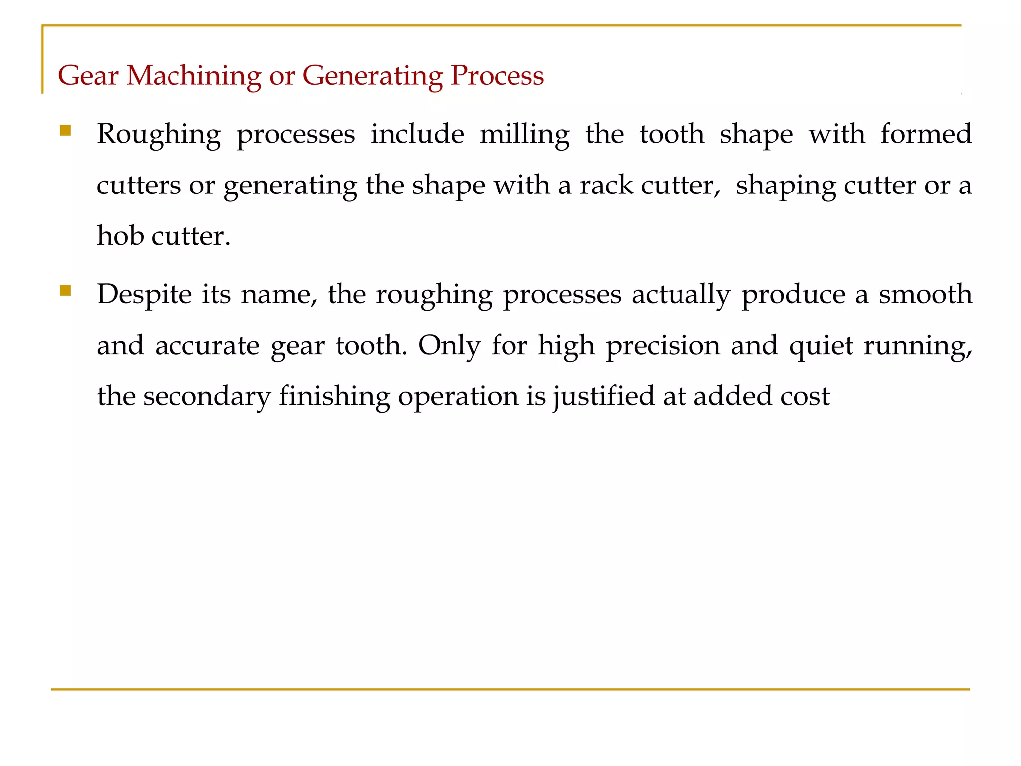 Gear manufacturing process | PPT