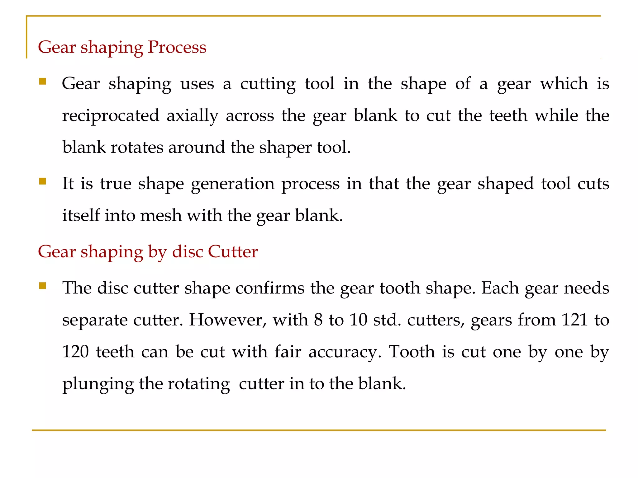 Gear manufacturing process | PPT