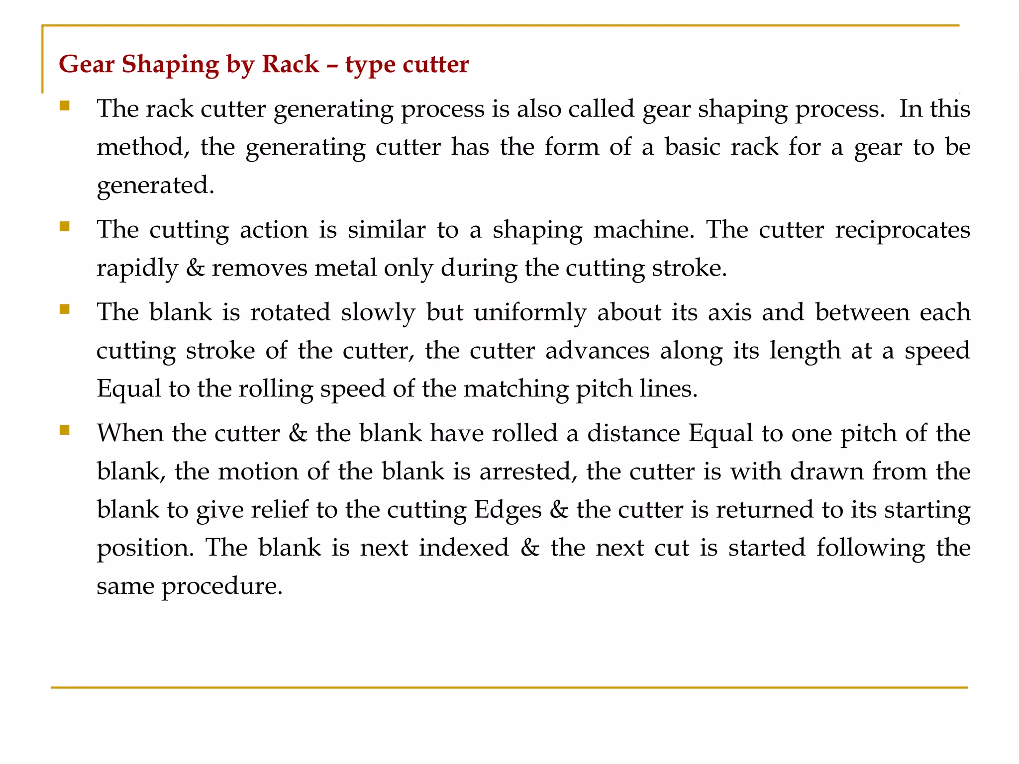 Gear manufacturing process | PPT